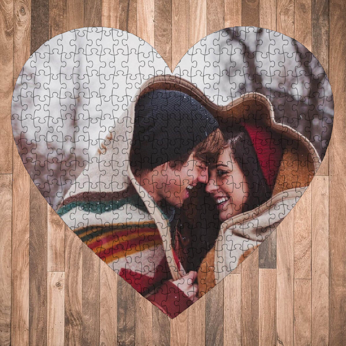 Puzzle personalizat in forma de inima cu o poza 18x24 cm – Revelarta.ro