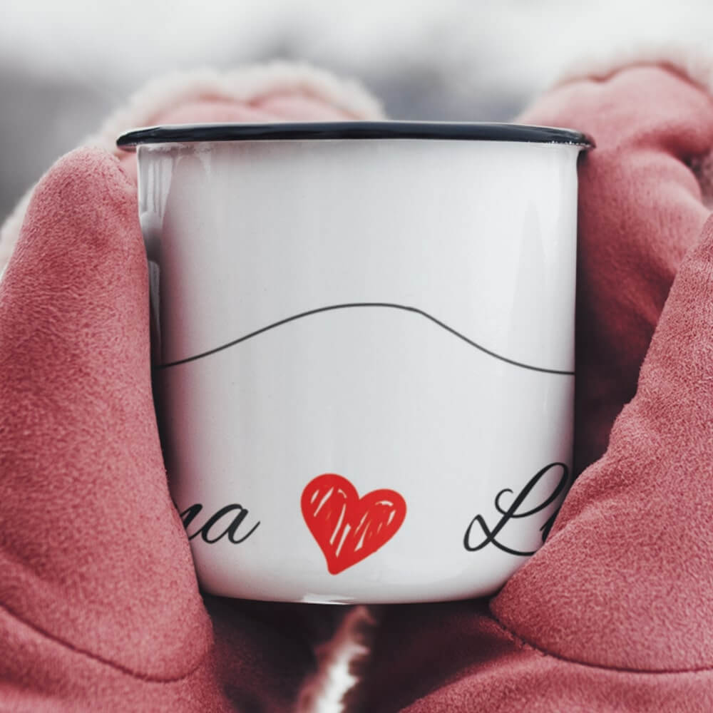 Set 2 Cani metalice emailate personalizate cu nume – Revelarta.ro